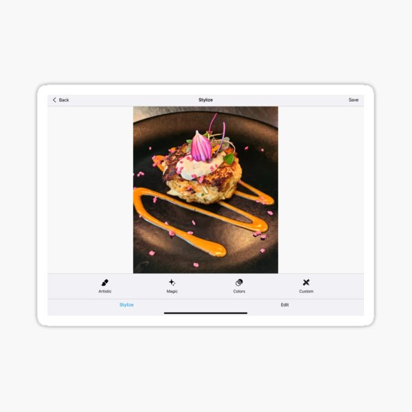 "Elegant culinary art" Sticker by Imagine100x | Redbubble