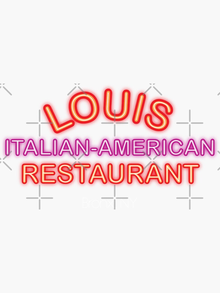 "Louis Italian-American Restaurant" Sticker for Sale by TeeArcade84 ...