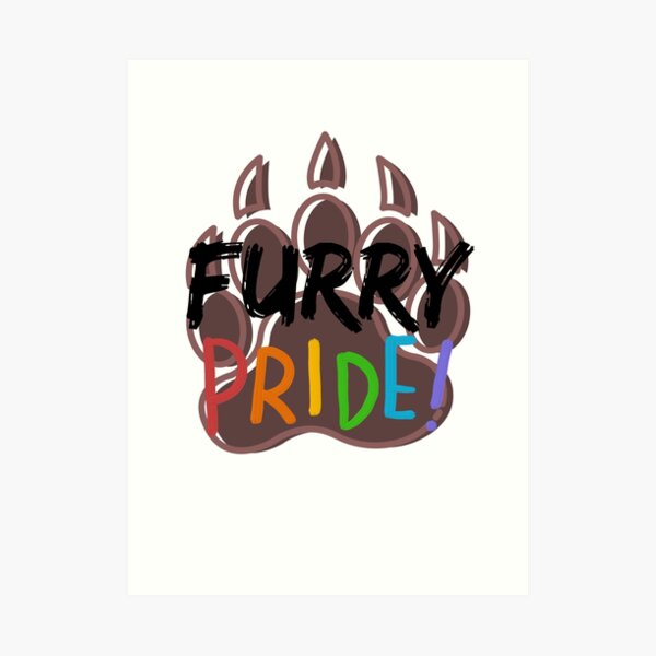 "Furry PRIDE Graphic Gay Bi Trans LGBT Furry - Rainbow" Art Print for ...