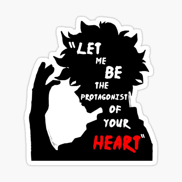 "Anime Protagonist" Sticker by Only-Regrets | Redbubble