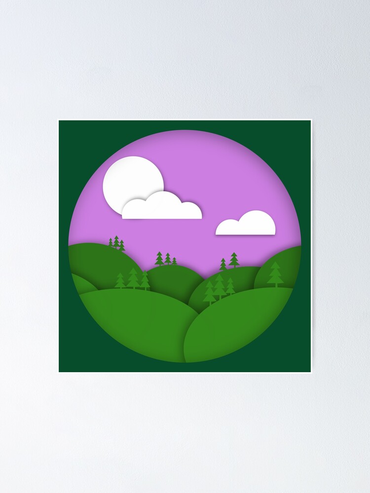 "Genderqueer Pride Flag Art Landscape Paper Cut Out" Poster for Sale by ...
