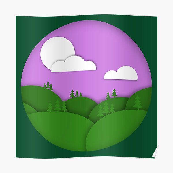 "Genderqueer Pride Flag Art Landscape Paper Cut Out" Poster for Sale by ...