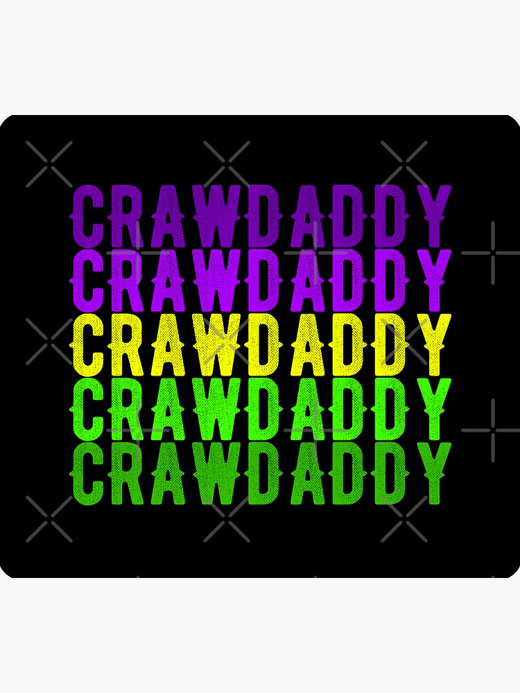 "Crawdaddy Mardi Gras Word Art" Sticker by YouCleverBunny | Redbubble