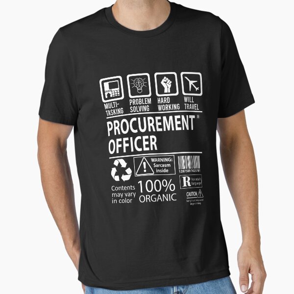 "Procurement Officer T Shirt - MultiTasking Certified Job Gift Item Tee ...