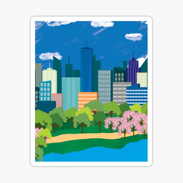 "New York City and Central Park" Sticker for Sale by julexy | Redbubble