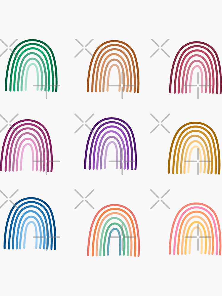 "Boho rainbow" Sticker by maryamazhar7654 | Redbubble
