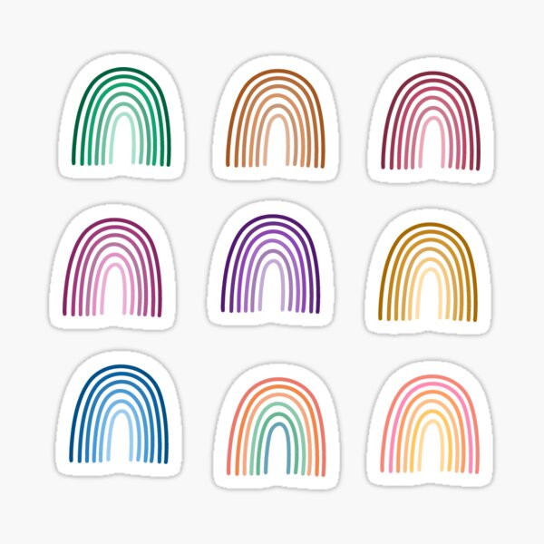 "Boho rainbow" Sticker for Sale by maryamazhar7654 | Redbubble