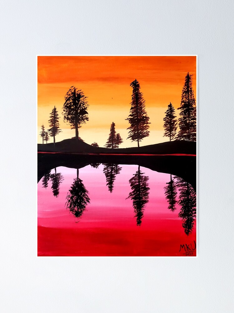 "Subtle Lesbian Pride Sunset" Poster for Sale by MoKulele | Redbubble
