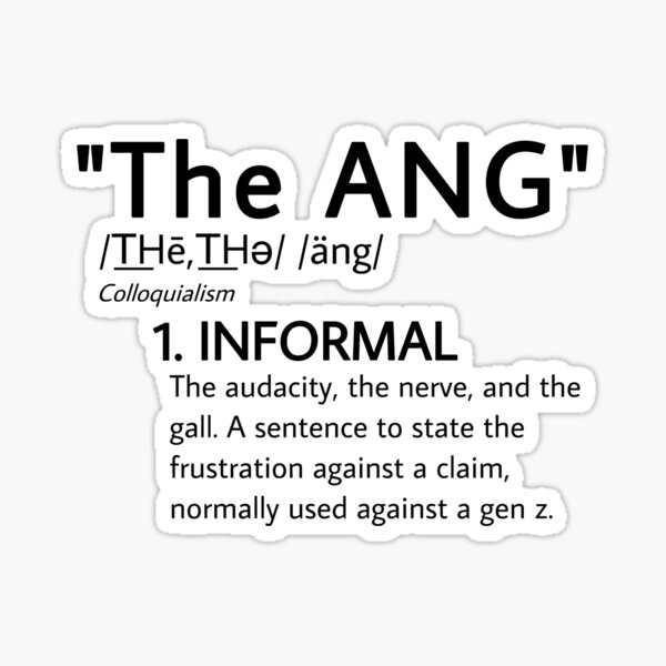 "The ANG" Sticker for Sale by NKH-03 | Redbubble