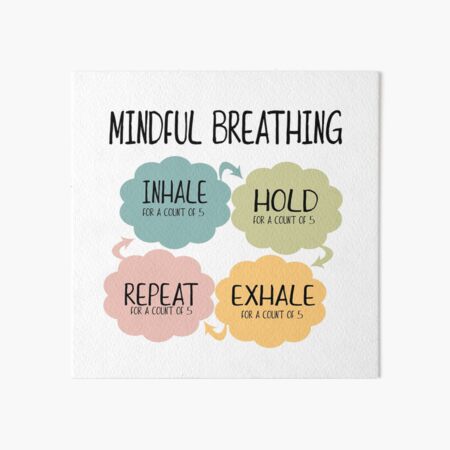 "Mindful breathing exercise" Art Board Print by jennstore | Redbubble