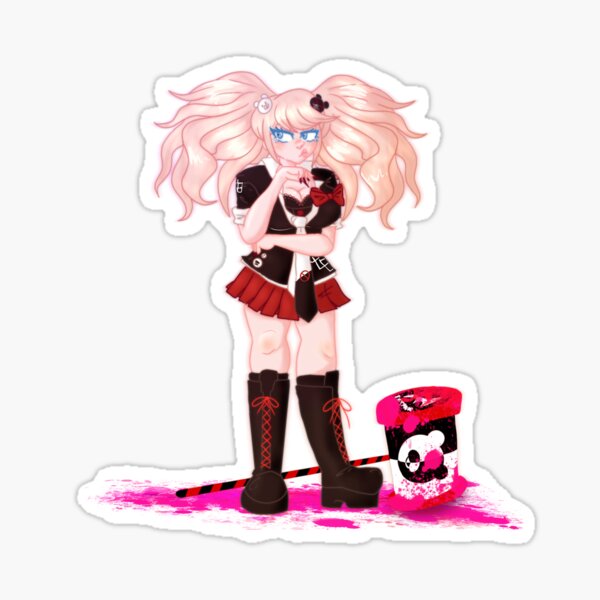 "junko with hammer no background ver" Sticker by YorukaTepes | Redbubble