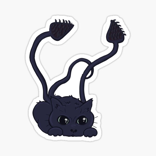 "Displacer Kitty (Neutral Pose)" Sticker for Sale by jupiterjazzart ...