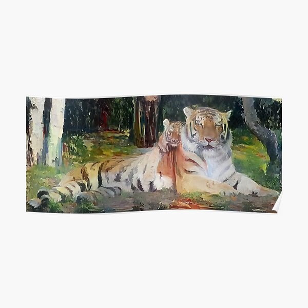 "A Tiger Painting By Art Genix" Poster for Sale by SanatJha | Redbubble
