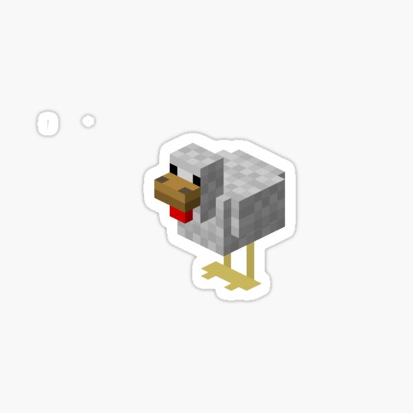 "Minecraft Chicken" Sticker for Sale by DrummerGirl128 | Redbubble