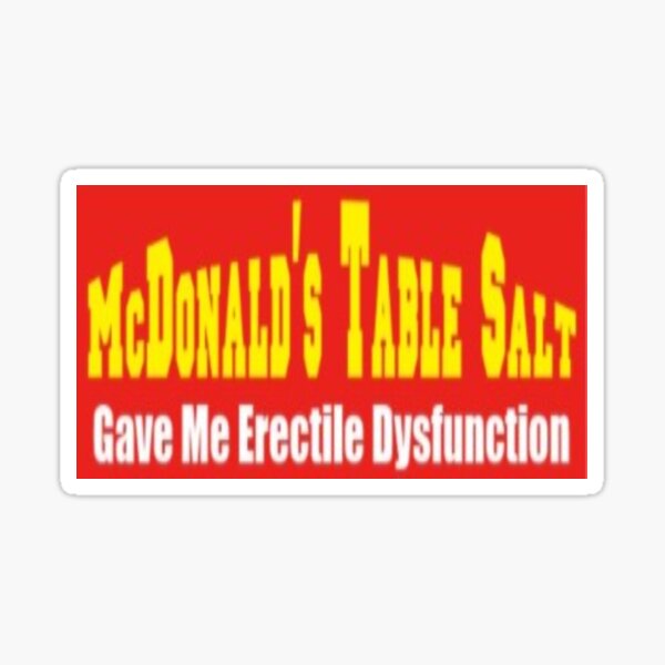 "McDonald's Table Salt" Sticker by New-Chaotics | Redbubble