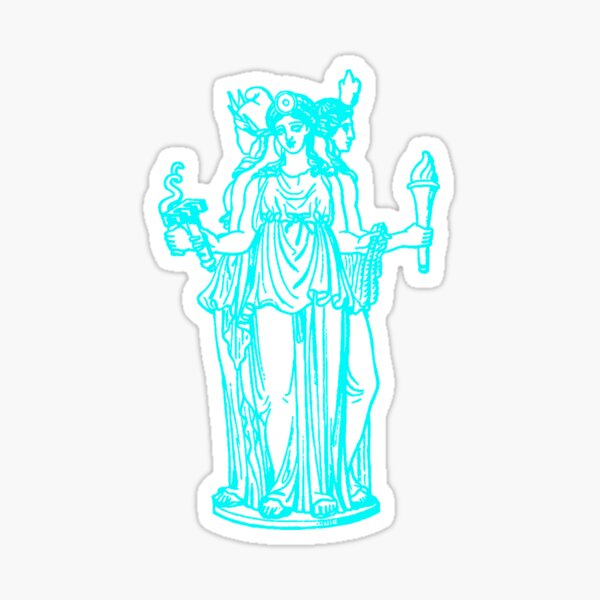 "Triple Ocean Blue Goddess Hecate" Sticker by MrDemagio | Redbubble