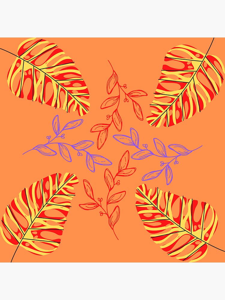 "Magical Leaves Art" Sticker by HappyShades | Redbubble