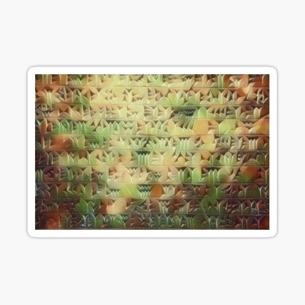 "Cuneiform Sumerian Design " Sticker by NightingaleCtr | Redbubble