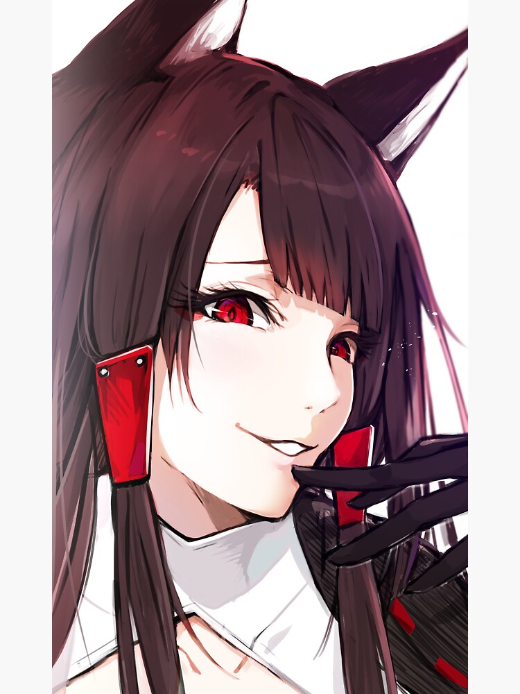 "Azur Lane - Akagi" Sticker for Sale by MissKaohka | Redbubble