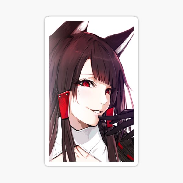 "Azur Lane - Akagi" Sticker for Sale by MissKaohka | Redbubble