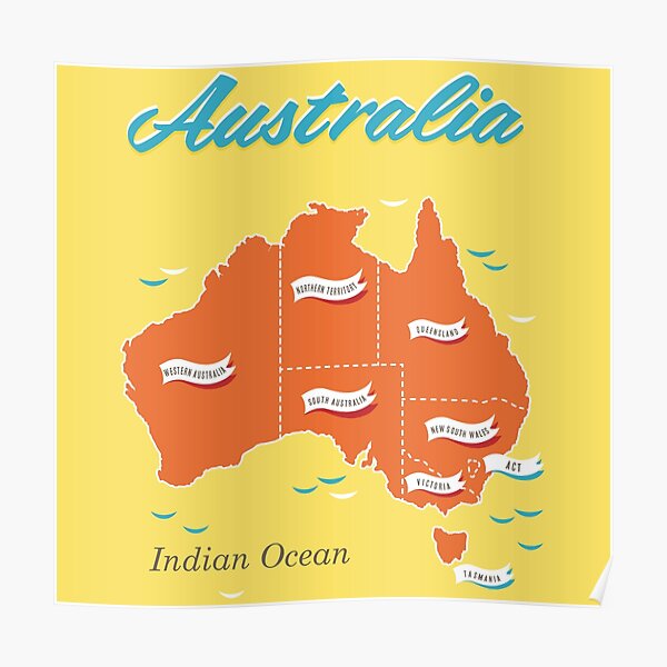 "Map of Australia" Poster for Sale by russelltate | Redbubble