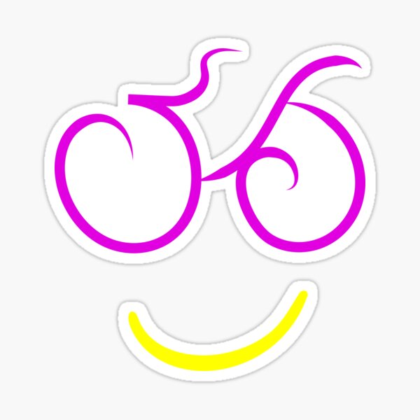 "Cycling Smiling Bicycle Face" Sticker for Sale by IdesignI | Redbubble