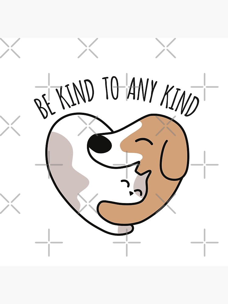"cute dog and cat cuddling stickers, kindness matters, kawaii cute cat ...
