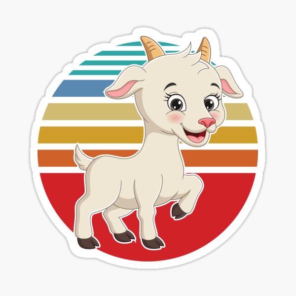 "Cute Cartoon Goat " Sticker for Sale by GoZayaan | Redbubble