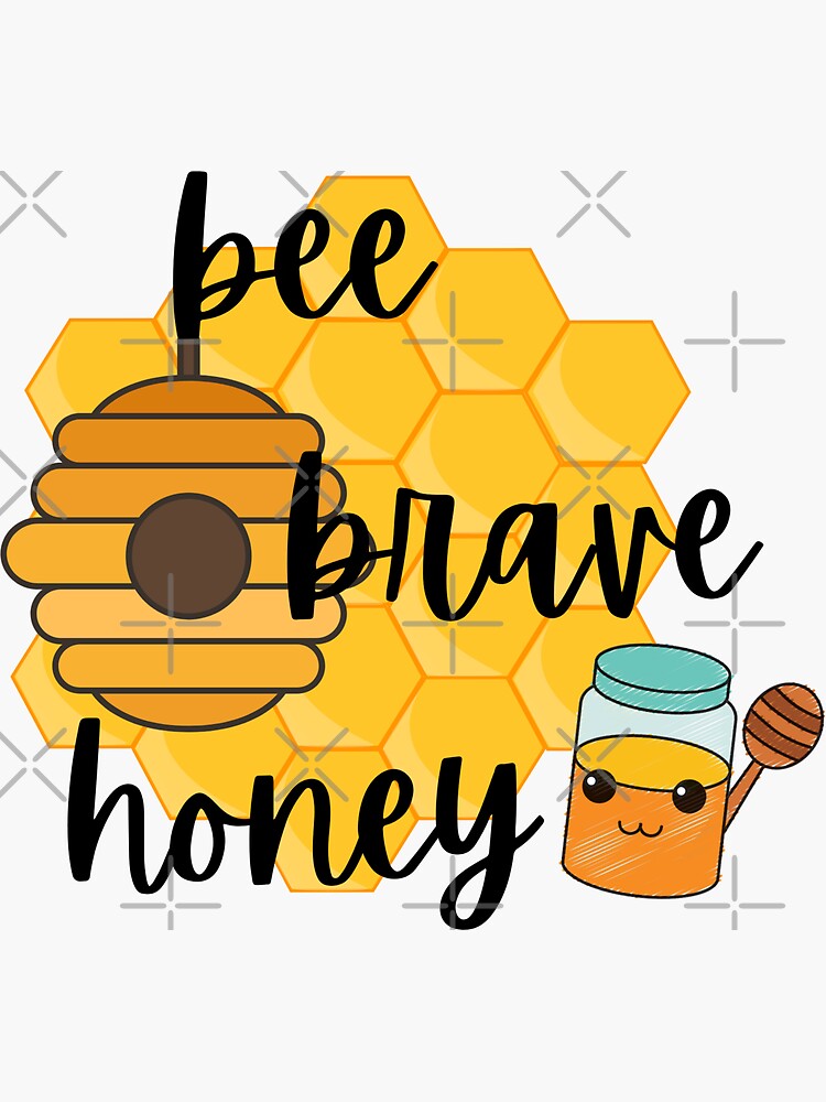 Sticker « Autocollant kawaii de miel courageux d'abeille, 3 dans l ...