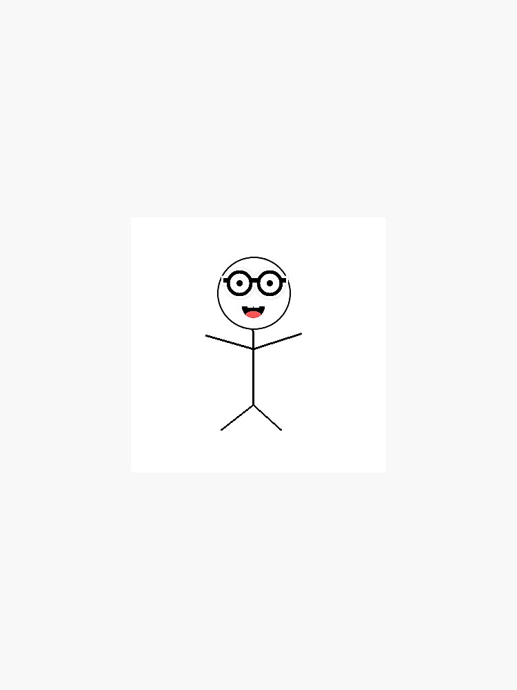 "Happy Nerd Stickman Guy" Sticker for Sale by JessesDesign | Redbubble