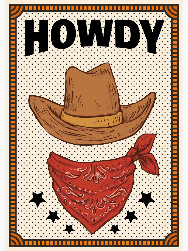 "howdy doody cowboy" Sticker for Sale by RashadsMarket | Redbubble