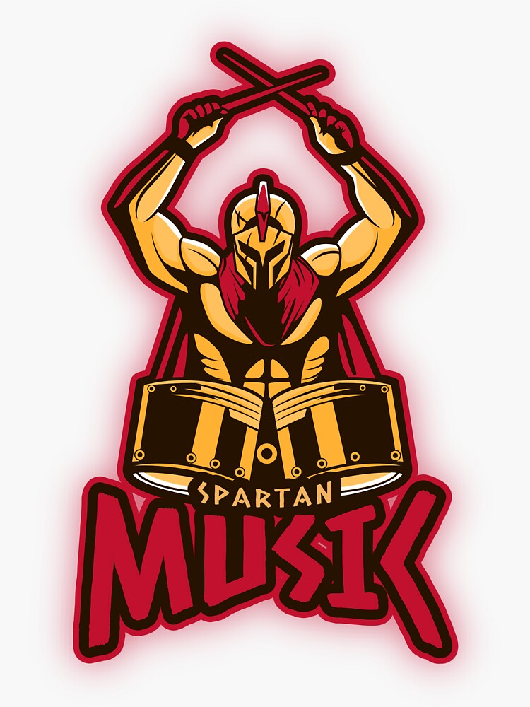 "Spartan music foto desing" Sticker by sreckov-desig | Redbubble