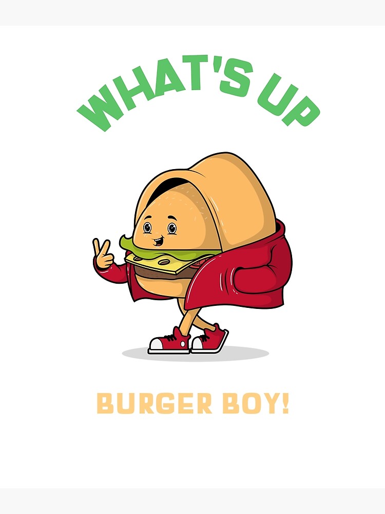 Póster «Burger boy hamburguesa divertida ilustración» de deluxis ...