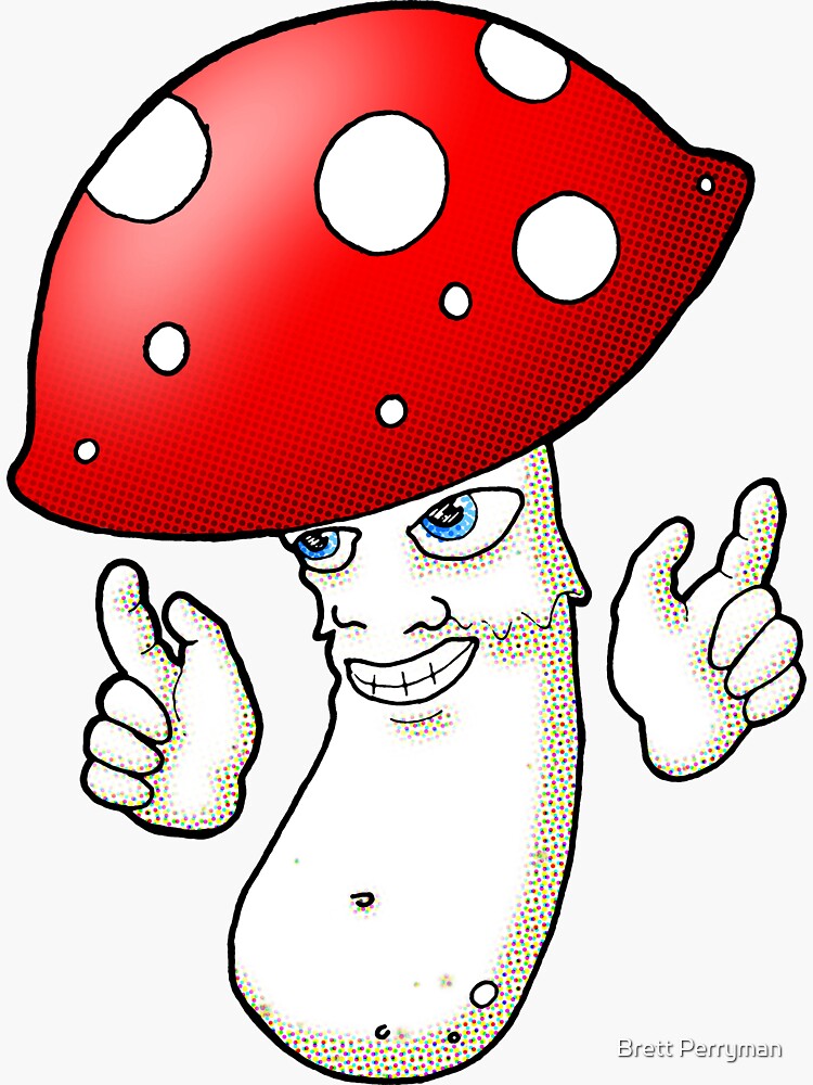 "Mushroom Groove" Sticker for Sale by Brett Perryman | Redbubble