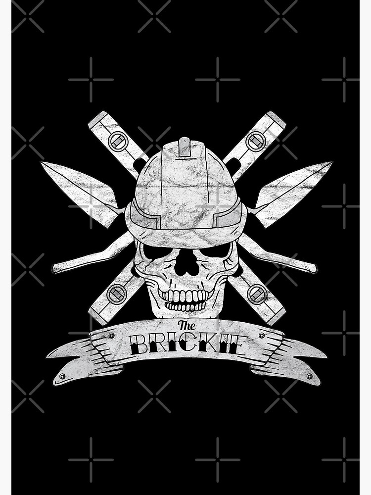 "Brickie Bricklayer Construction Worker Skull" Poster for Sale by ...