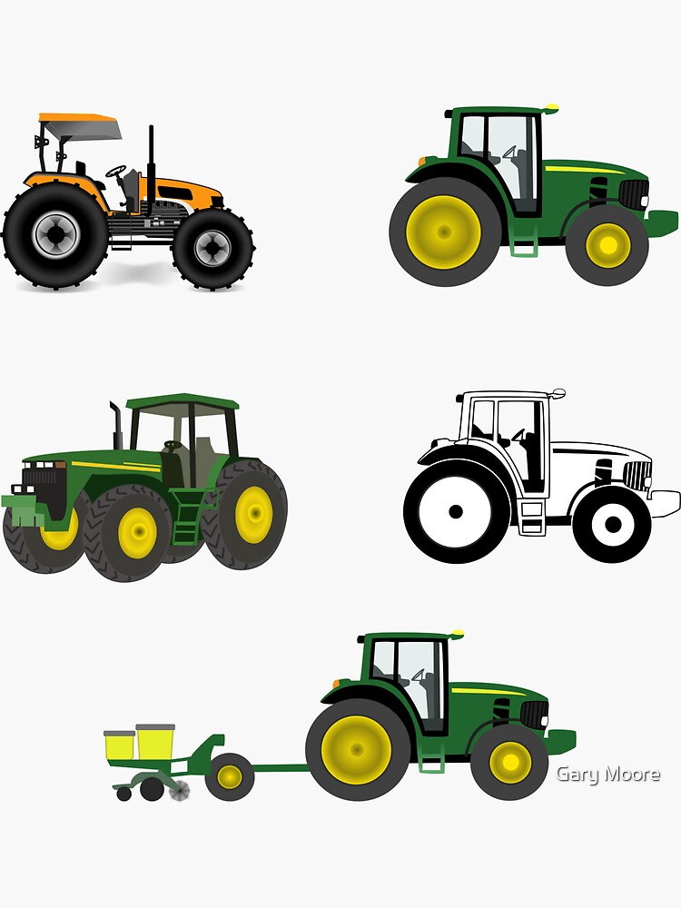"Tractor Sticker Pack" Sticker by TeesMi | Redbubble