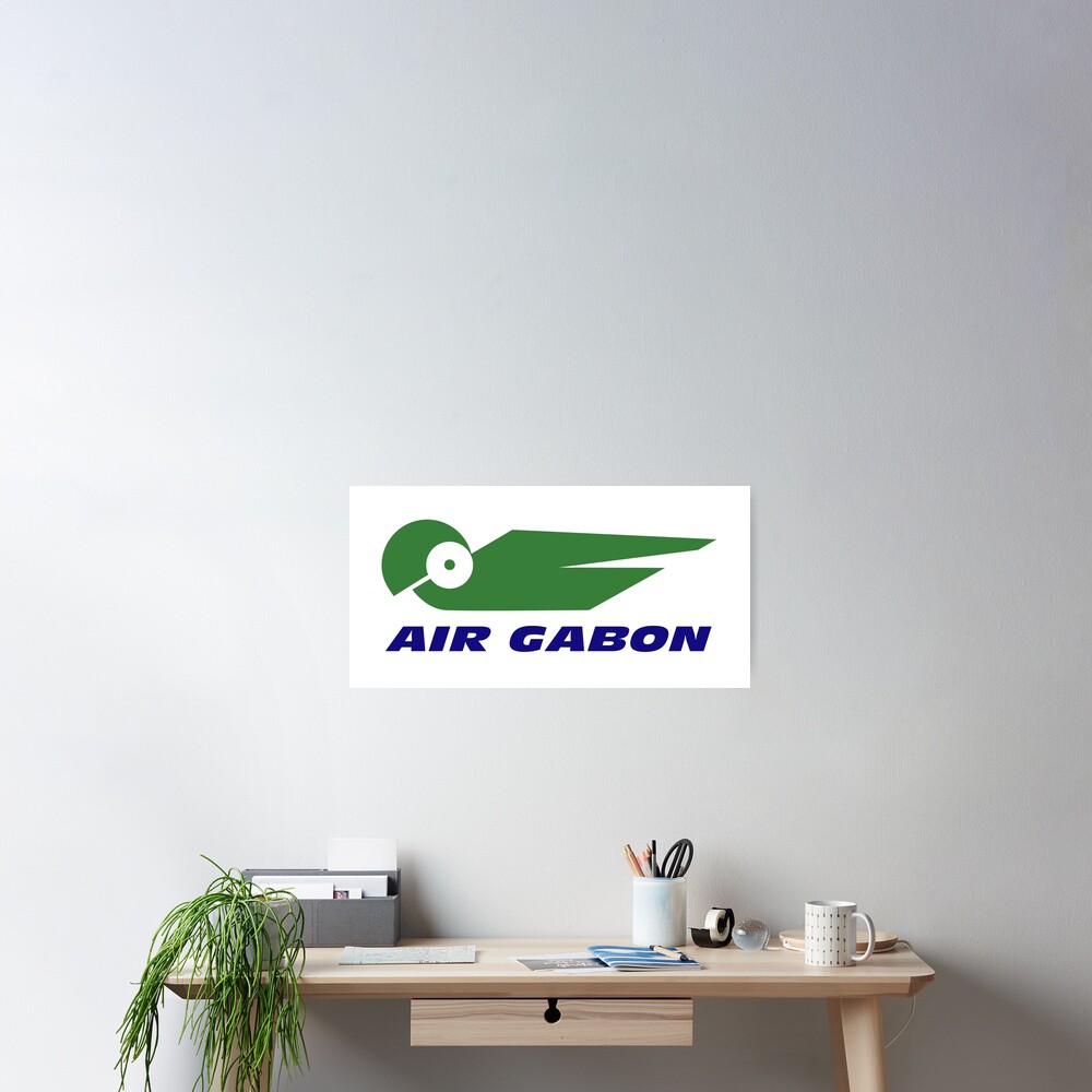 Poster « AIR GABON Vintage Logo Compagnie aérienne de Libreville, Gabon ...
