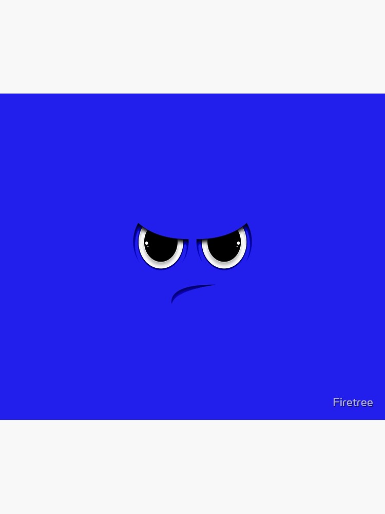 "Blue Mad Face" Poster for Sale by Firetree | Redbubble