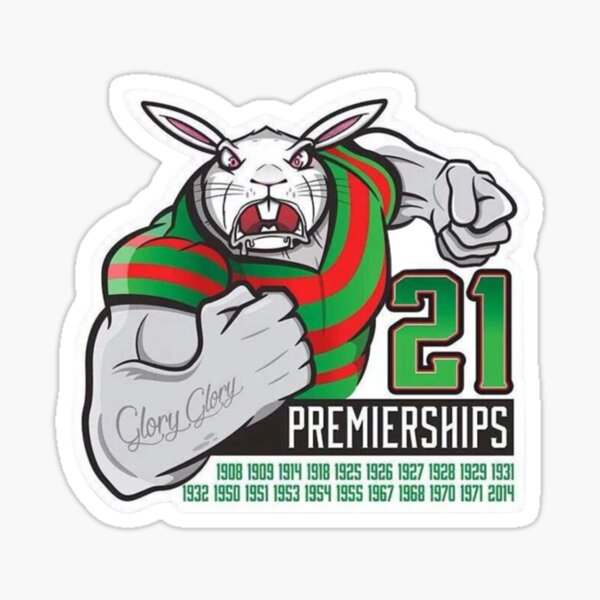 "south sydney rabbitohs" Sticker by Flockox | Redbubble