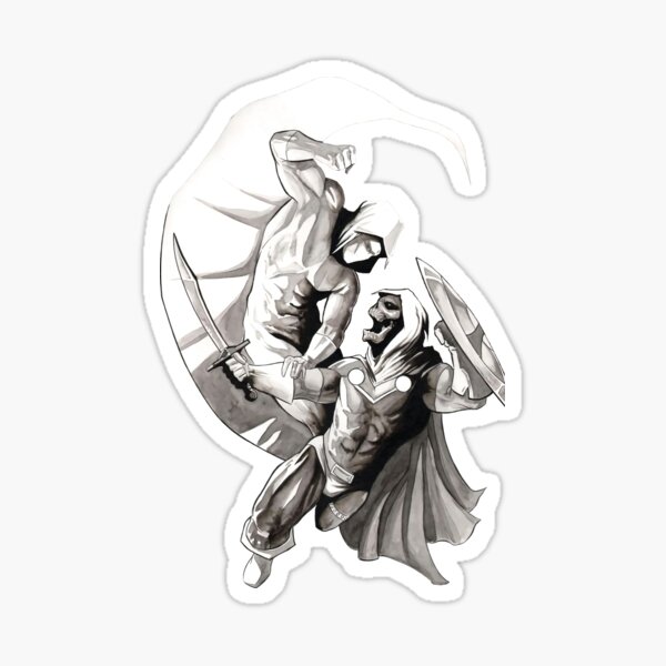 "Moon knight" Sticker by Shariko | Redbubble