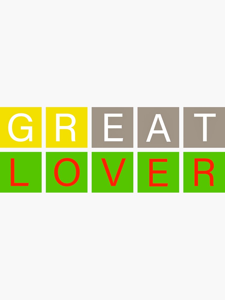 "Wordle Puzzle Game Love Valentines" Sticker for Sale by sriclothing ...