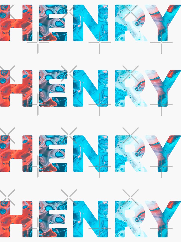 "Henry name " Sticker by isko-karan | Redbubble