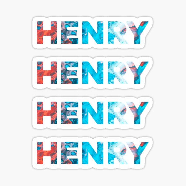 "Henry name " Sticker by isko-karan | Redbubble