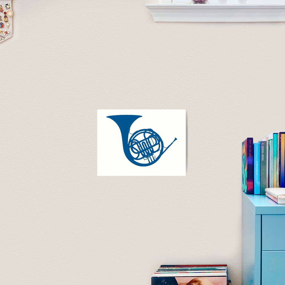 "Blue French Horn" Sticker for Sale by JoeyBluSky | Redbubble