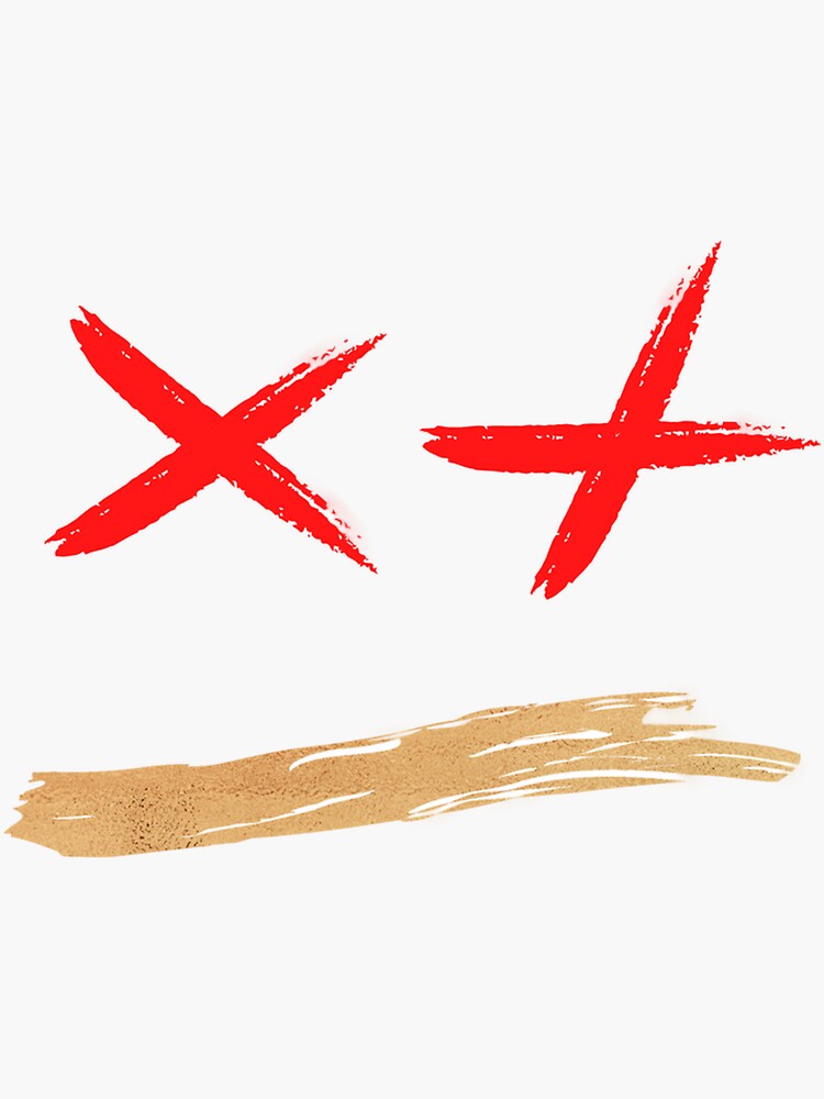 "X Face" Sticker by Spectre82 | Redbubble