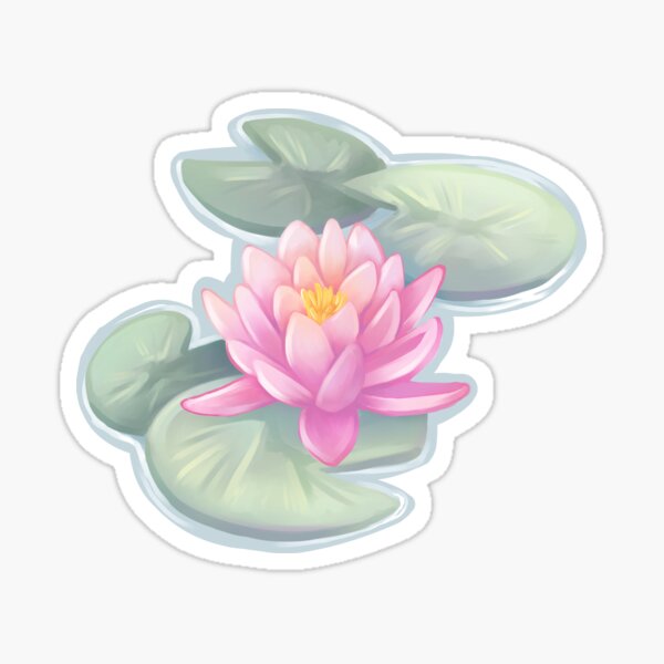 "Water Lily" Sticker for Sale by teagieart | Redbubble