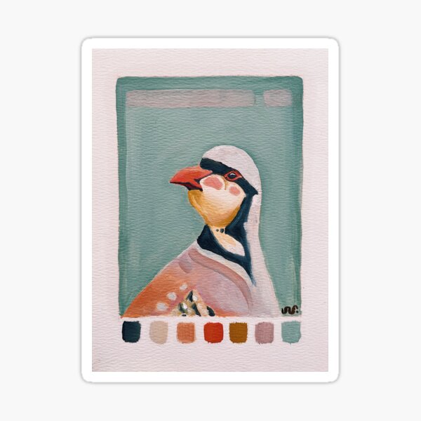 "chukar oil palette print" Sticker for Sale by sophunart | Redbubble