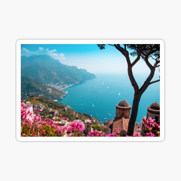 "Amalfi Coast, Italy" Sticker by MRosariaPrint | Redbubble