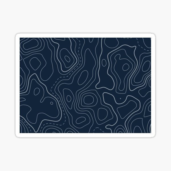 "Navy blue topography map" Sticker by AlexGolyakov | Redbubble