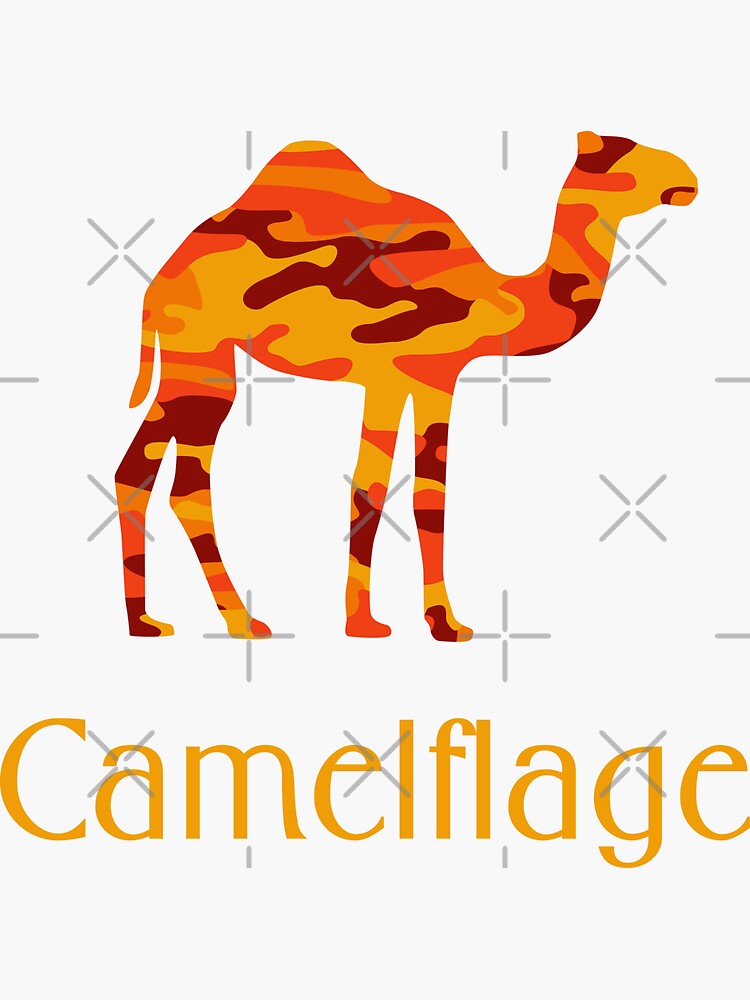"Camelflage" Sticker for Sale by Store-Designify | Redbubble